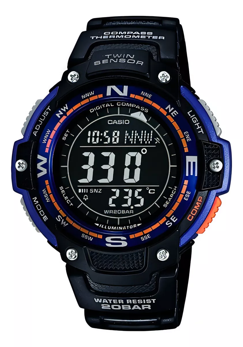 Reloj Casio Sgw100 2b Analógico Digital Brújula Termómetro | Walmart en ...