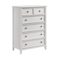 Classic White Finish Chest of 6 Drawers Storage 1pc Modern Bedroom ...