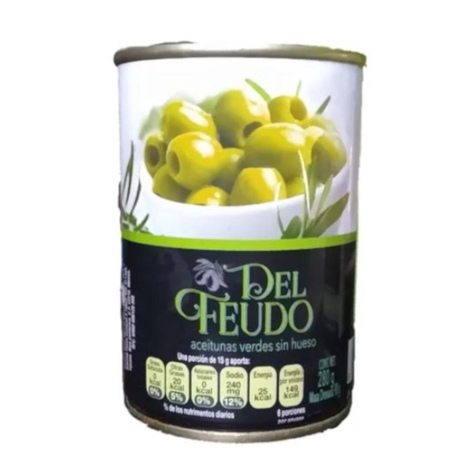 Paquete de 3 Aceituna Del Feudo Verde sin Hueso 280 gr | Walmart en línea