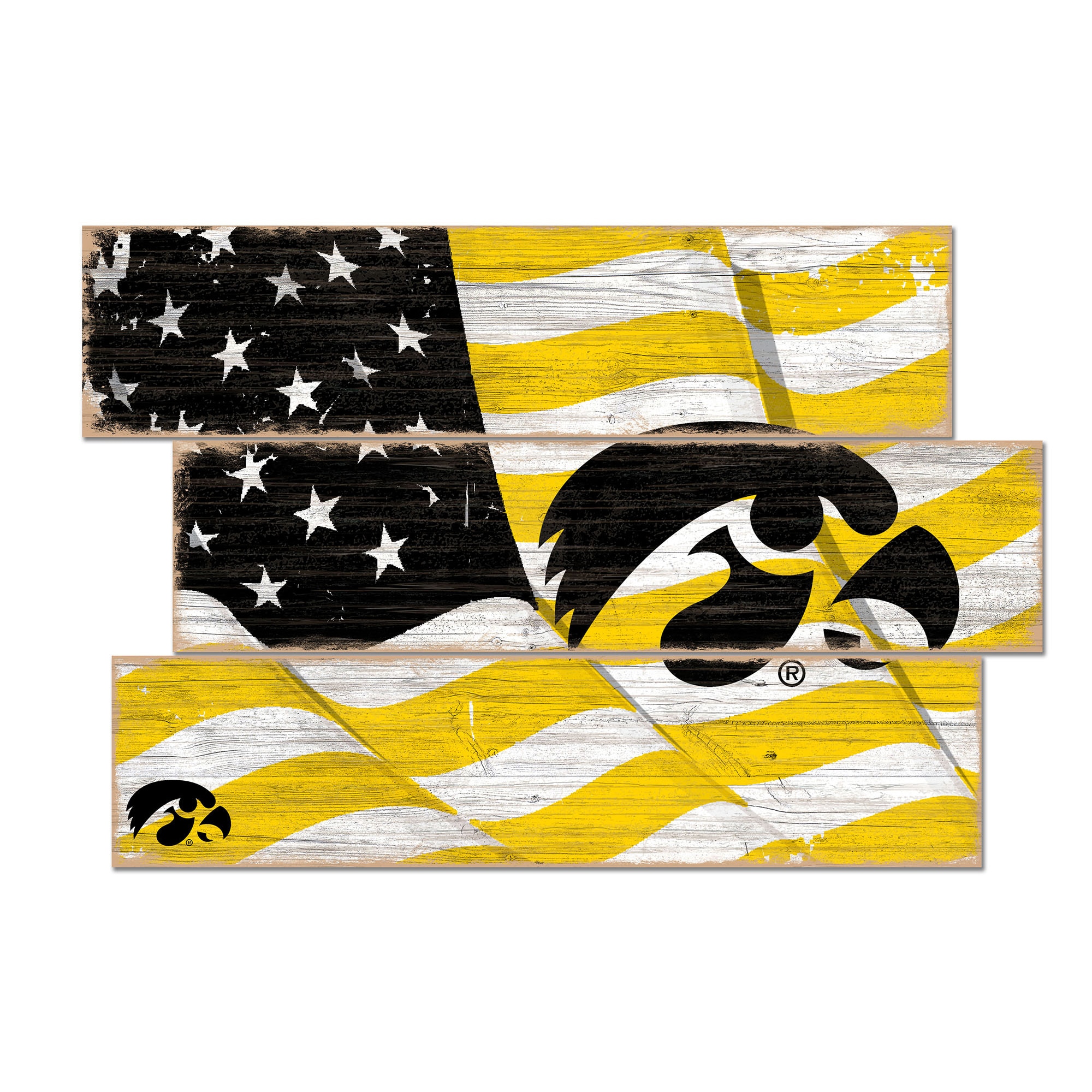 Iowa Hawkeyes 3-Plank Team Flag - Walmart.com
