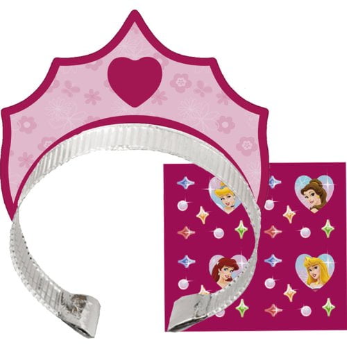 Disney Princess Tiara 4 Headbands, 4 Stickers 8ct - Walmart.com
