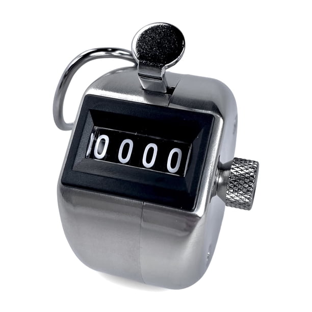 Tally Counter Japanese Stainless Steel - 4-Digit Mechanical Clicker For ...