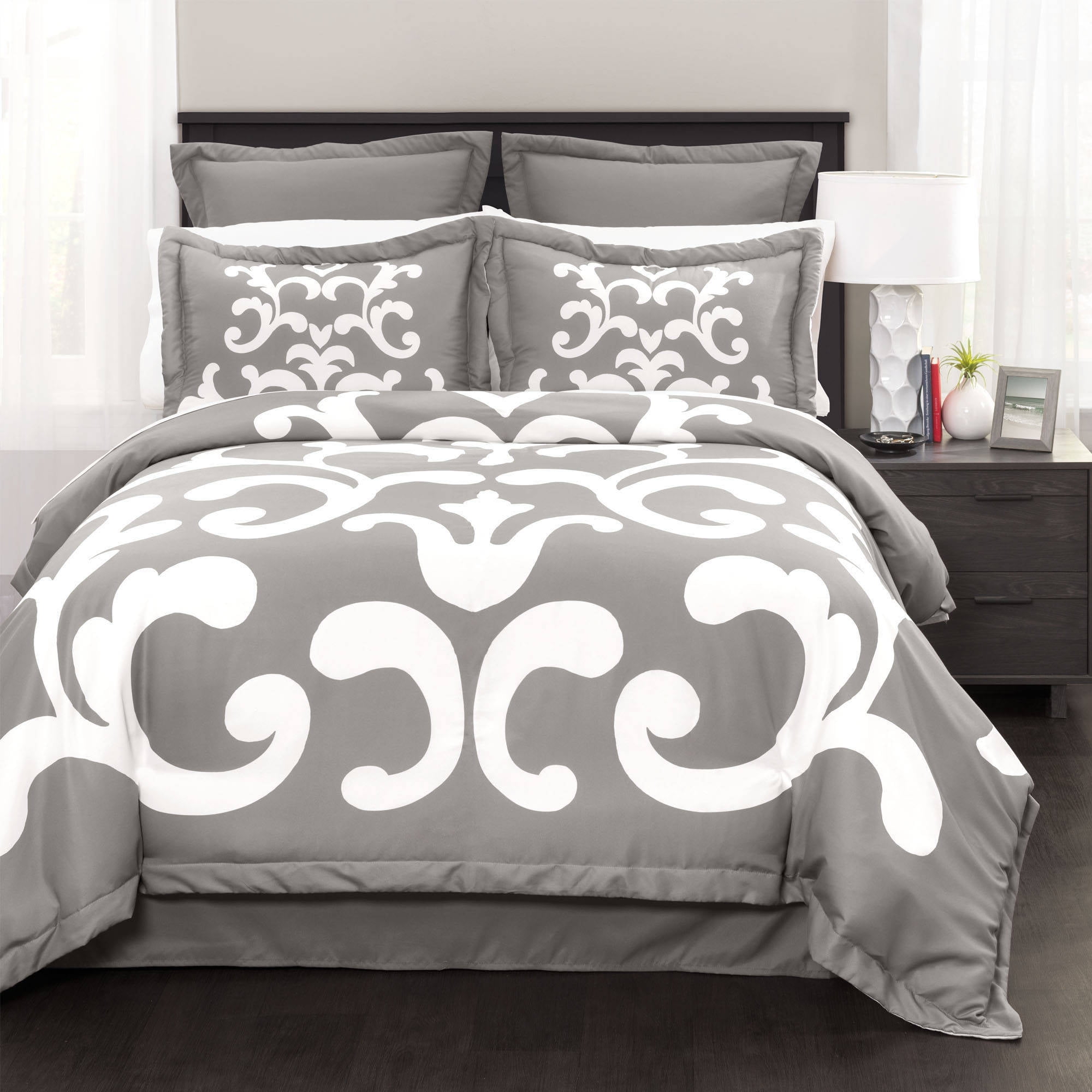 Lavish Damask Comforter 6-Piece Set - Walmart.com