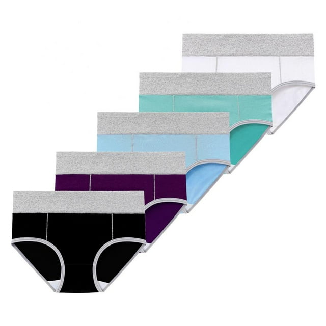 Baywell Women's Stretch Cotton Underwear High Waisted Panties Soft ...
