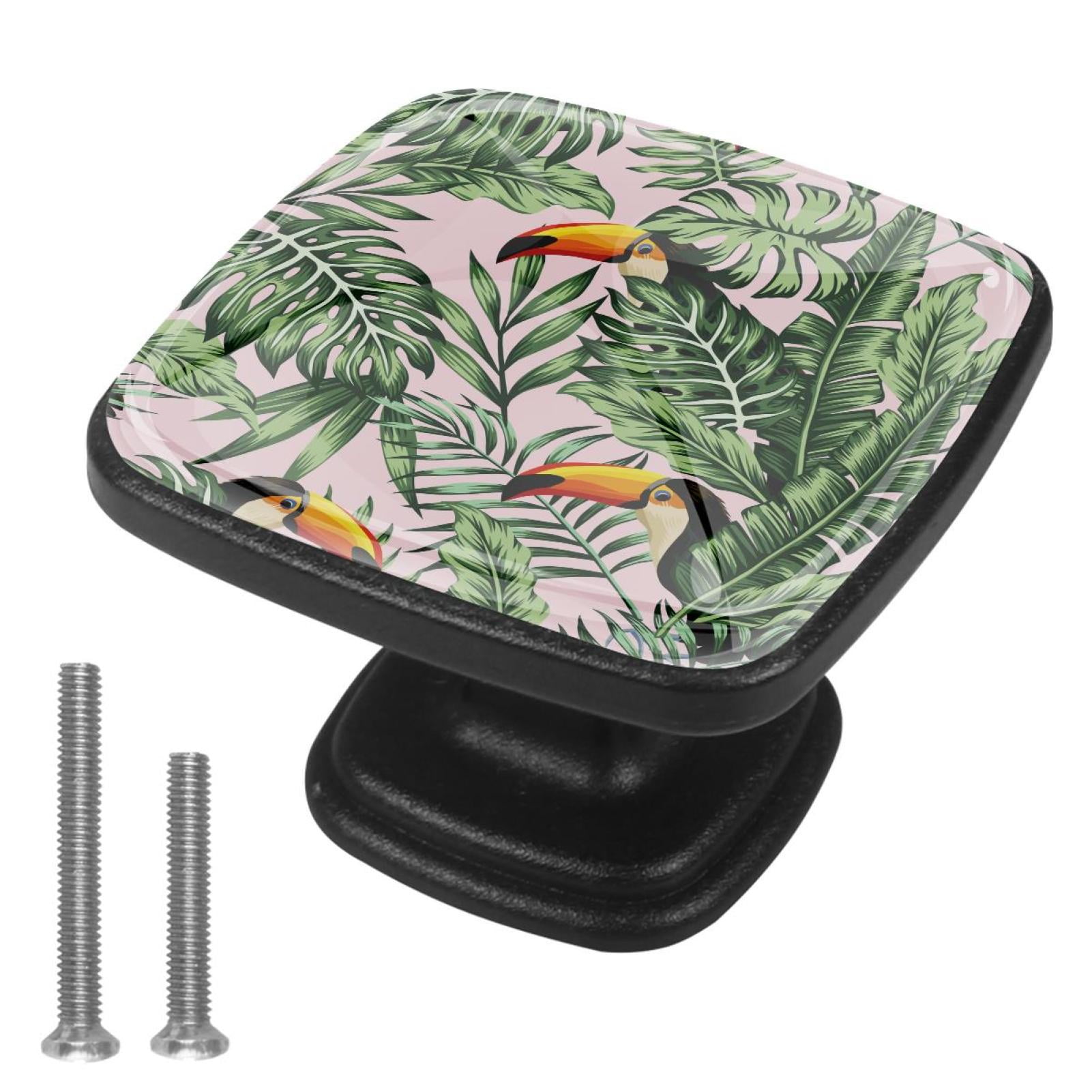 4 Pcs Cabinet Handle Drawer Pulls Tropical Jungle Toucan Knobs with ...