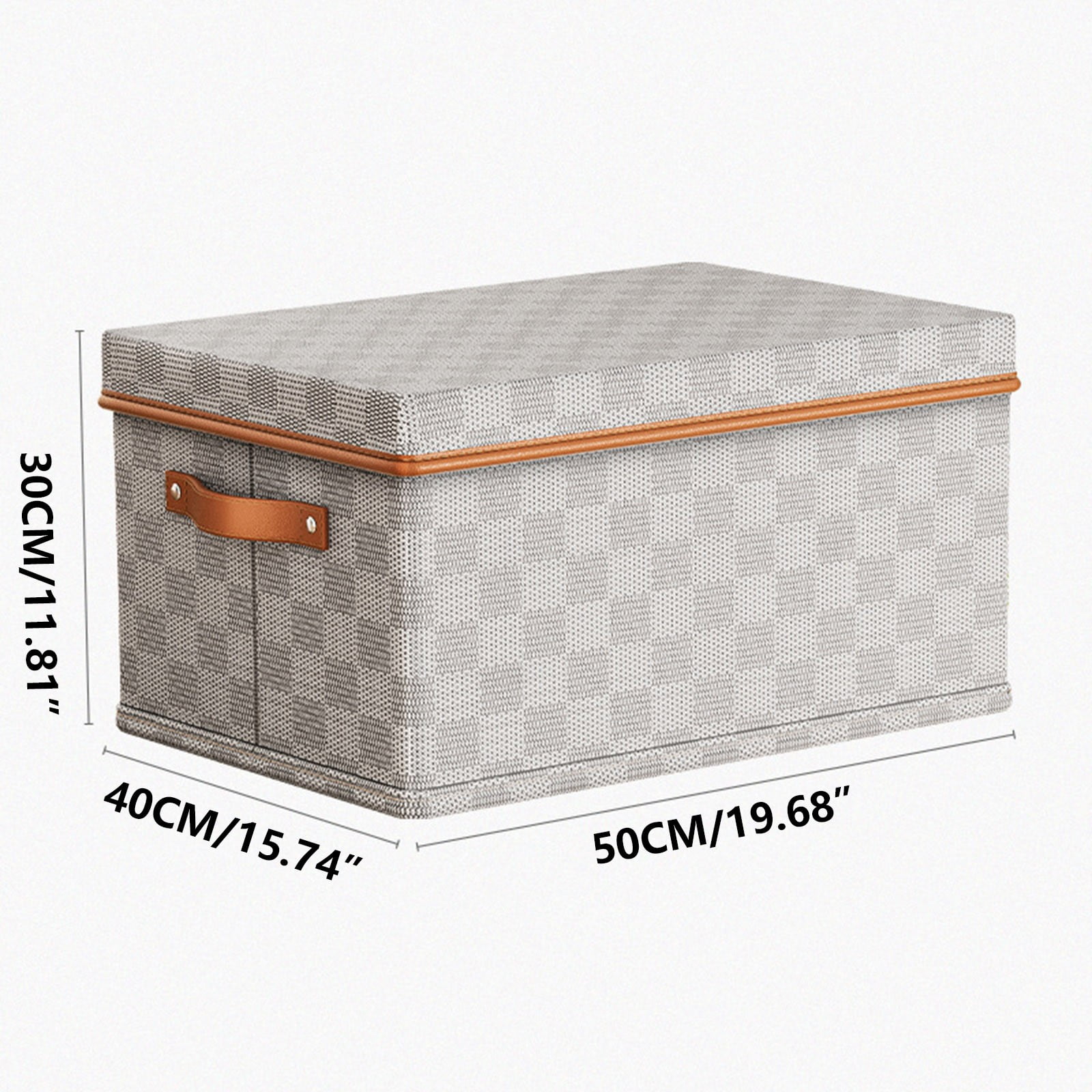 Clothes Storage Box Non-woven Fabric Checkerboard Pattern And Cover ...
