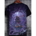 Adult short-sleeved polyester 3D T-shirt, for home decoration, dark ...