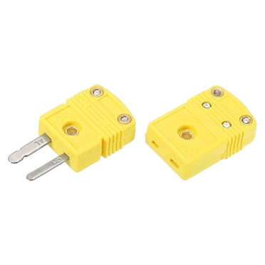 K Type Thermocouple Wire Connector Male Plug with Panel Mount Mini ...
