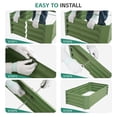 TECANA 4x2x1FT Galvanized Raised Garden Bed, Metal Planter Box Kit with ...