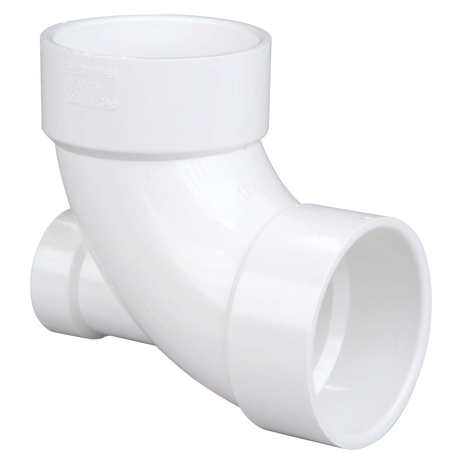 NIBCO 3 in. x 3 in. x 1-1/2 in. PVC DWV 90-Degree Hub x Hub Elbow ...