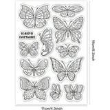 Butterfly Clear Stamps Crafts Butterflies Background Silicone Stamps ...
