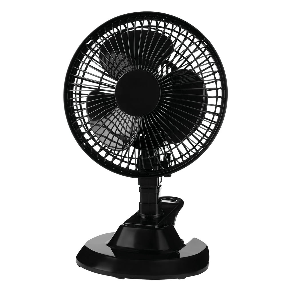 Mainstays 6 inch Personal Desktop or Clip 2-in-1 Fan, Black - Walmart ...