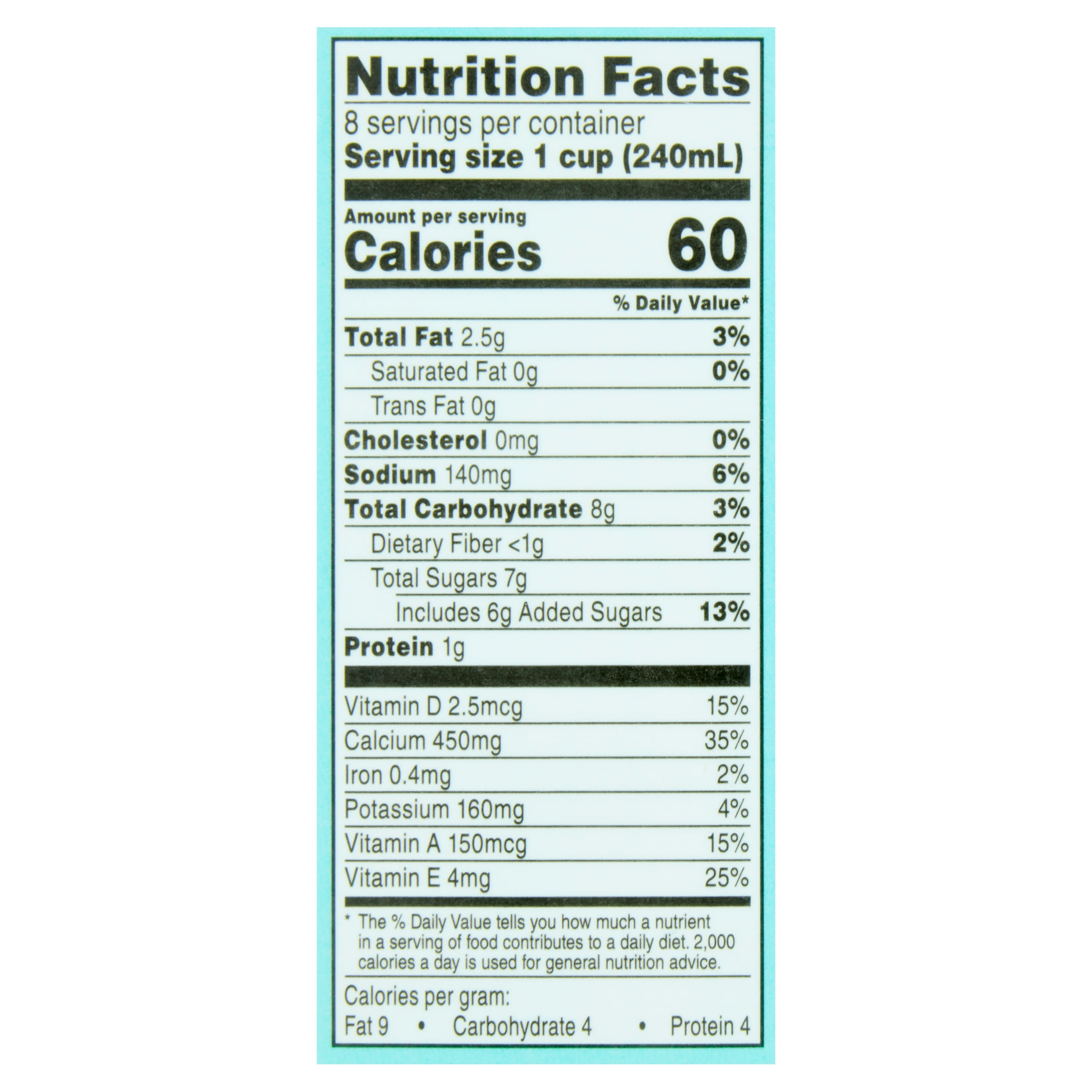 Great Value Whole Milk Nutrition Facts