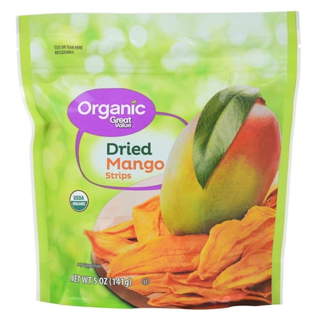 Great Value Organic Dried Mango Strips, 5 Oz. - Walmart.com