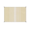 Abstract White Striped Sun Shade Sail 14'X18' Simple Yellow Linen ...