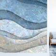 Blue Beige Ombre Privacy Window Film, Decorative Stained Glass Window ...