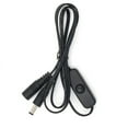 DC5.5mmx2.1mm Male to Female Power Inline Cable with On Off Switches ...