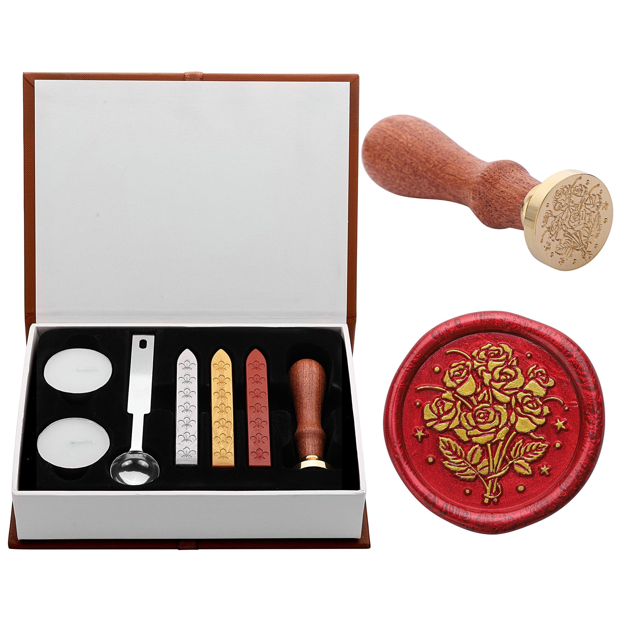 Kit de sellos Wax Seal, juego de cajas de regalo Yoption Rose Bouquet ...