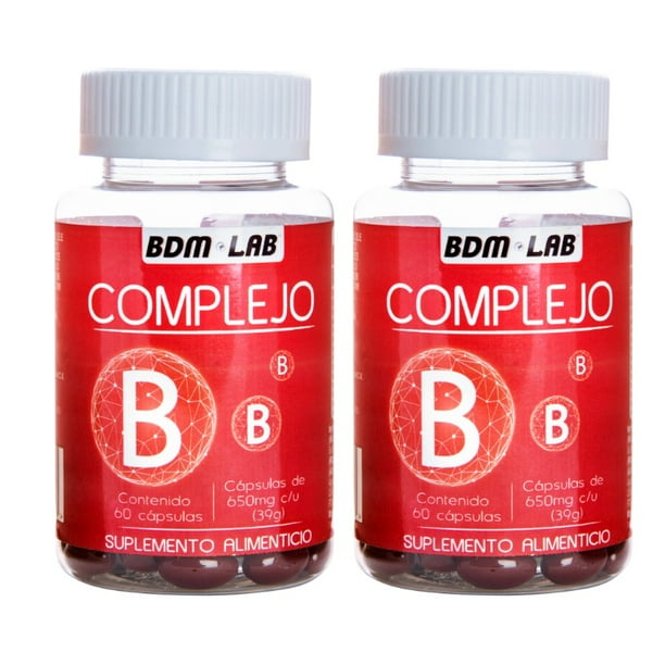 DUO PACK CÁPSULAS DE COMPLEJO B 60 CAPS C/U BDM-LAB BDM-LAB 2 frascos ...