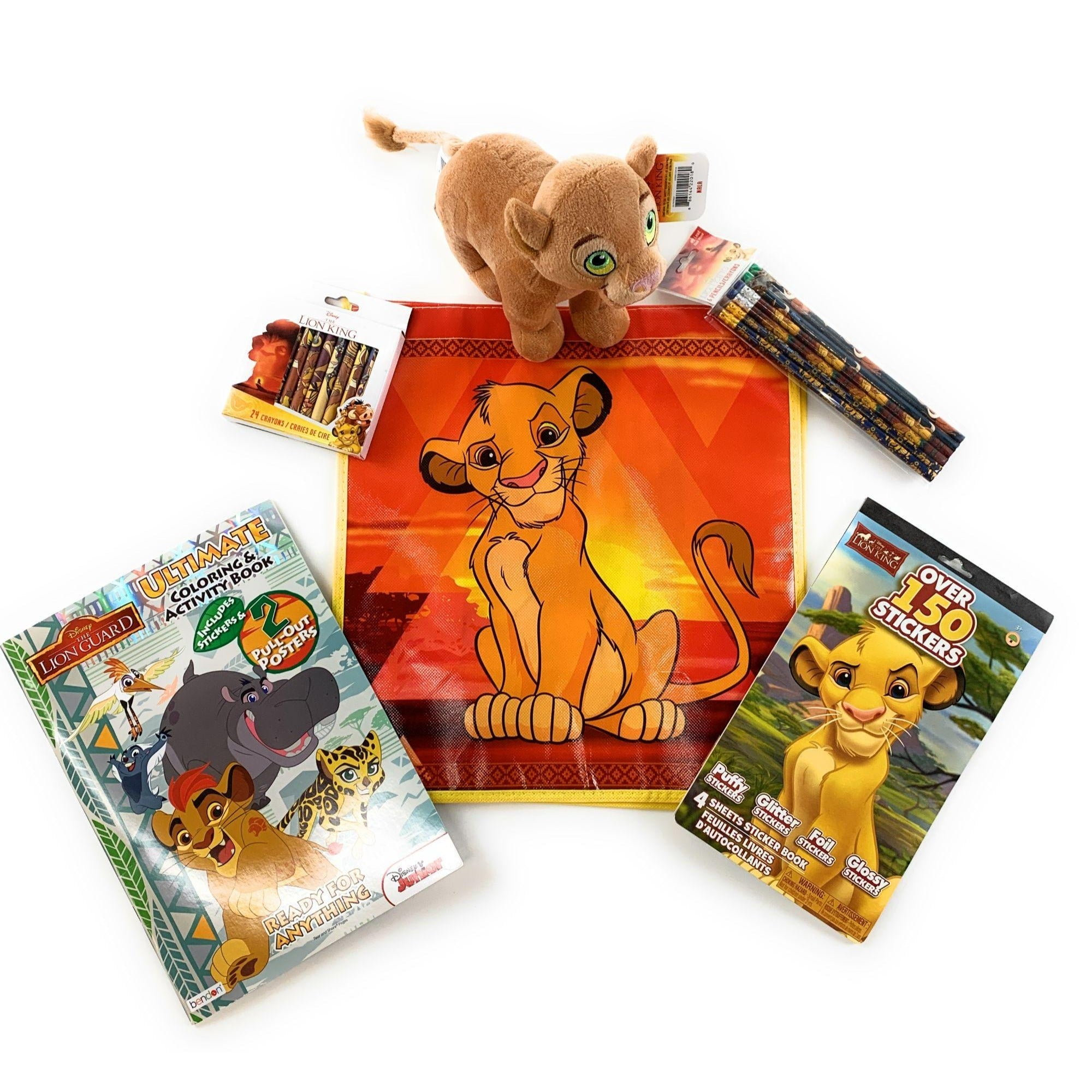Lion King Gift Set Disney Tote Stickers Crayons Book 6 Piece Boy Girl ...