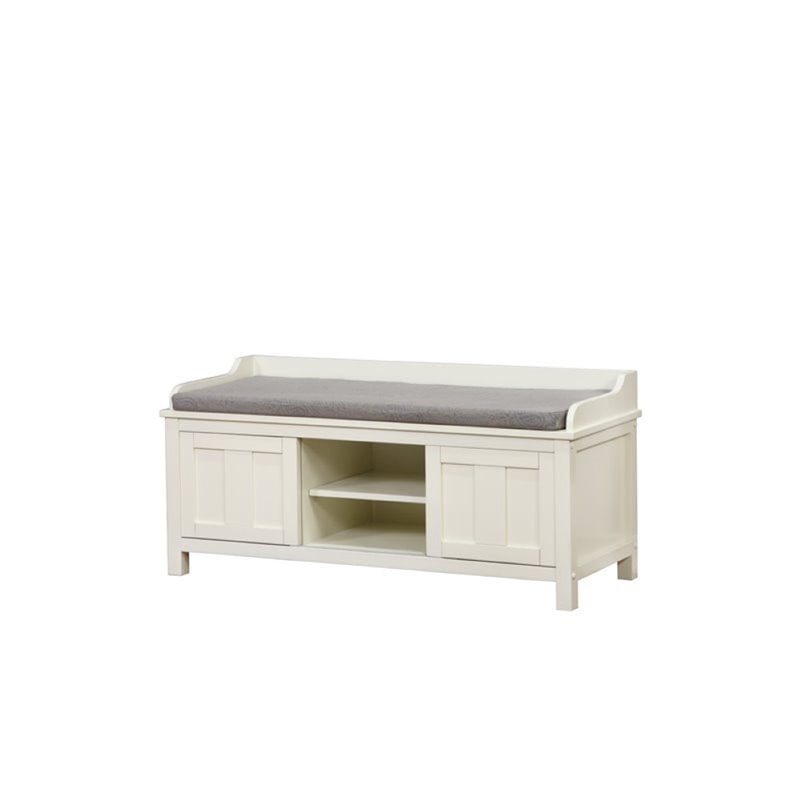 Bowery Hill Entryway Storage Bench in White - Walmart.com