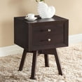Baxton Studio Warwick 2 Drawer Nightstand - Walmart.com