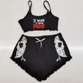 2Pcs/set Women Print Suit Split Bathing Suit High Waist Sleeveless ...