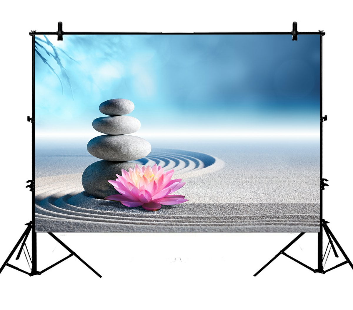 PHFZK 7x5ft Sand Lily and Spa Stones in Zen Garden Photography ...