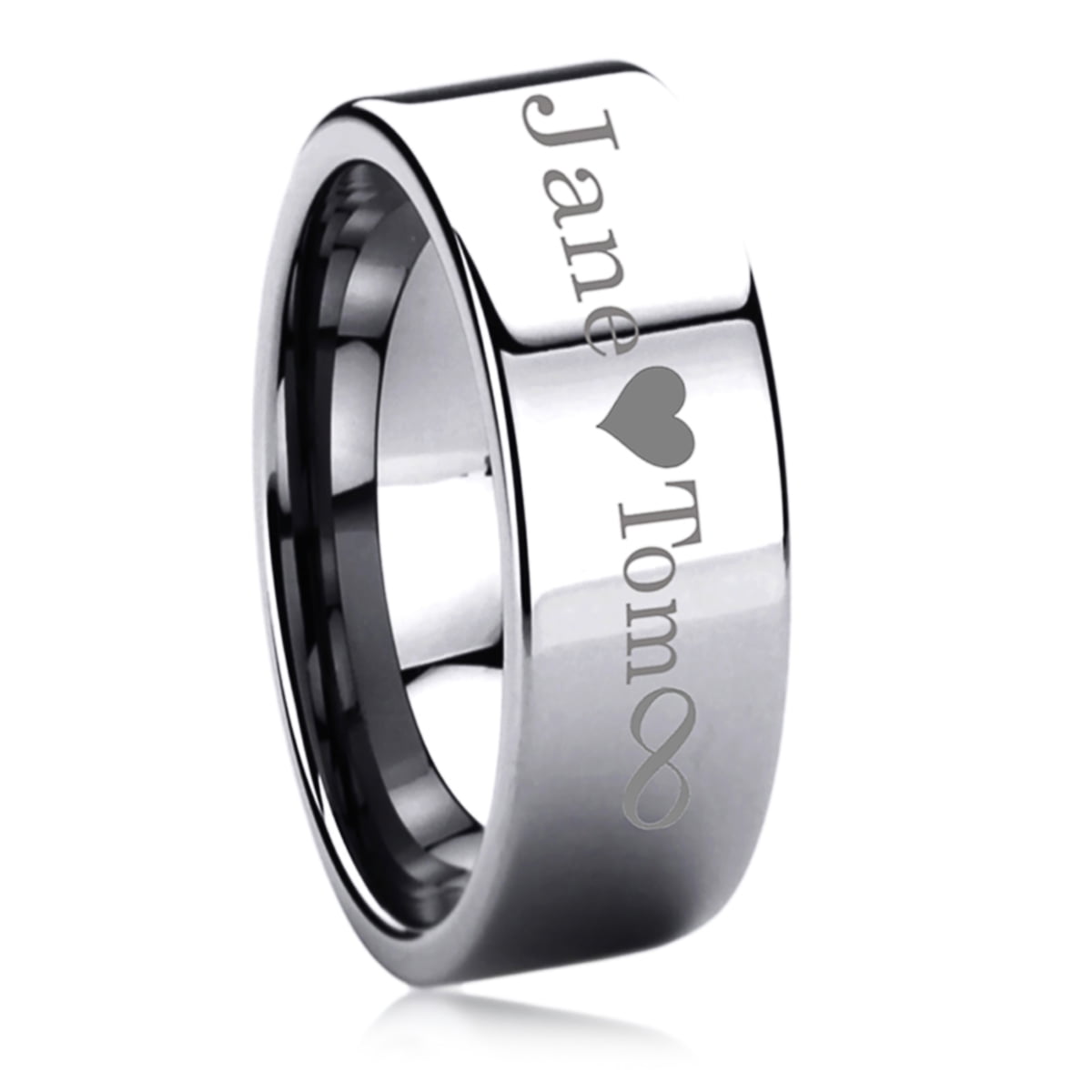 Free Engraving Men Women Personalized Outside Inside Engraving Tungsten ...