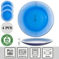 STPgoods Borosilicate Glass Round Dinner Plate Set 4 Pcs 10.63" Glass ...