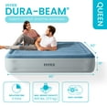 "Intex Deluxe Queen Airbed, 15"" Essential Rest Dura-Beam Mattress with ...