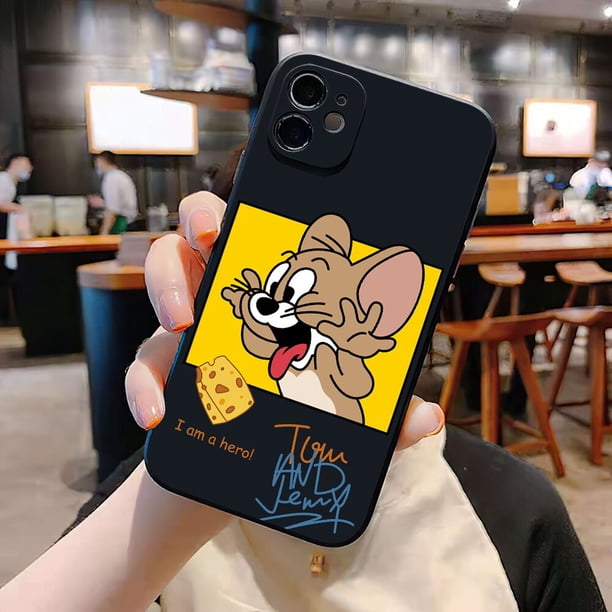 Fundas de silicona con dibujos animados de gato y ratón para iPhone 14 ...