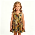 Afdoent Girls Dress Kids Summer Floral Printed Dress Style A Line ...