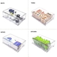 2 Pack Stackable Refrigerator Drawers Pull Out Bins Clear Fridge Drawer ...