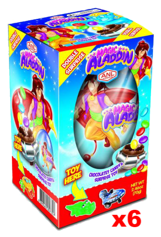 Aladdin Chocolate Egg with Surprise, 6 PACK (6 x 70g) - Walmart.com