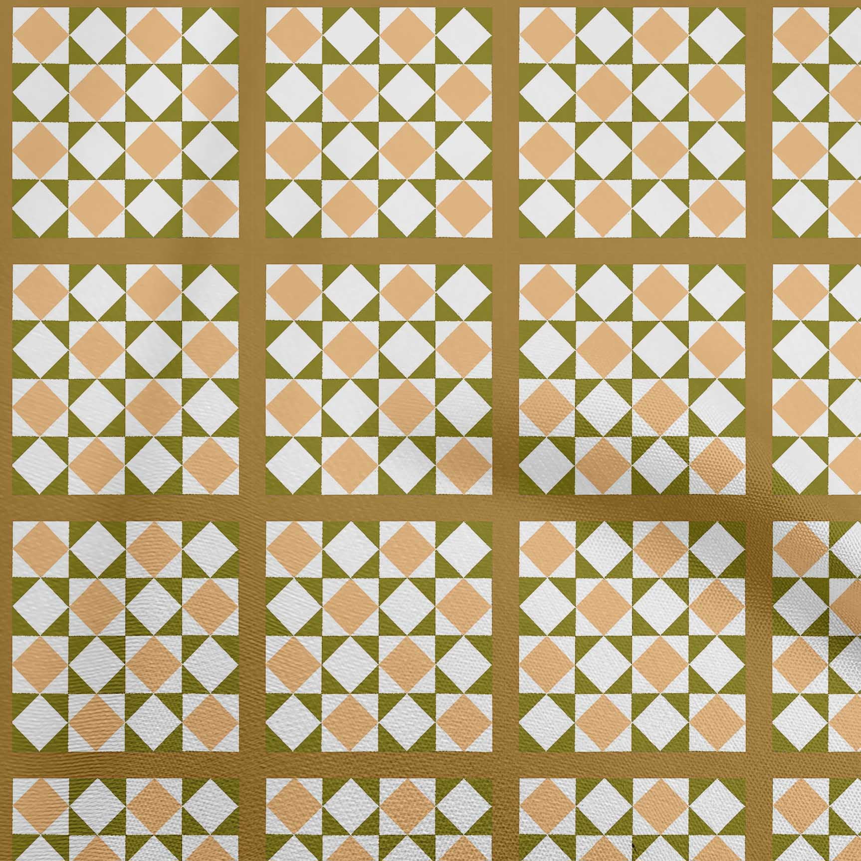 oneOone Silk Tabby Olive Drab Fabric Mosaic Craft Projects Decor Fabric ...