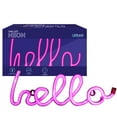 Urban Shop Hello LED Neon Wall Light with USB Cord and Power Adapter ...