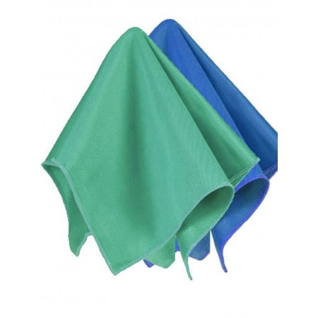 Superio Glass & Mirror Cloth 2 Pack 14"x16" Ultra Microfiber | Walmart ...