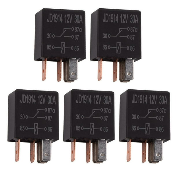 5 Pieces Relay 12V 30A 5 Pin, SPDT Multi-Purpose Relay Heavy Duty ...