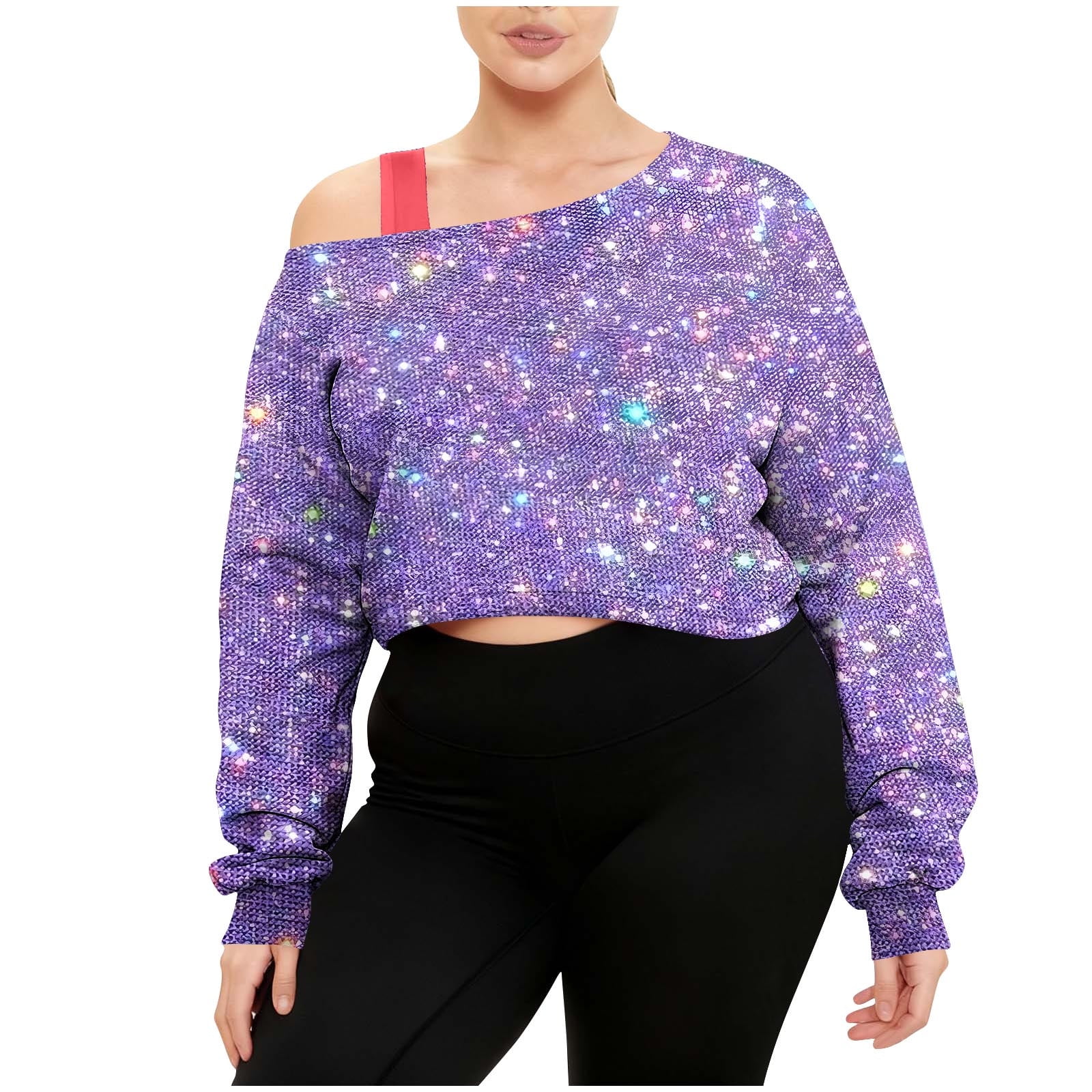 Click here for Haiming Womens Sequin Tops Sparkly Sweatshirts Cas... prices