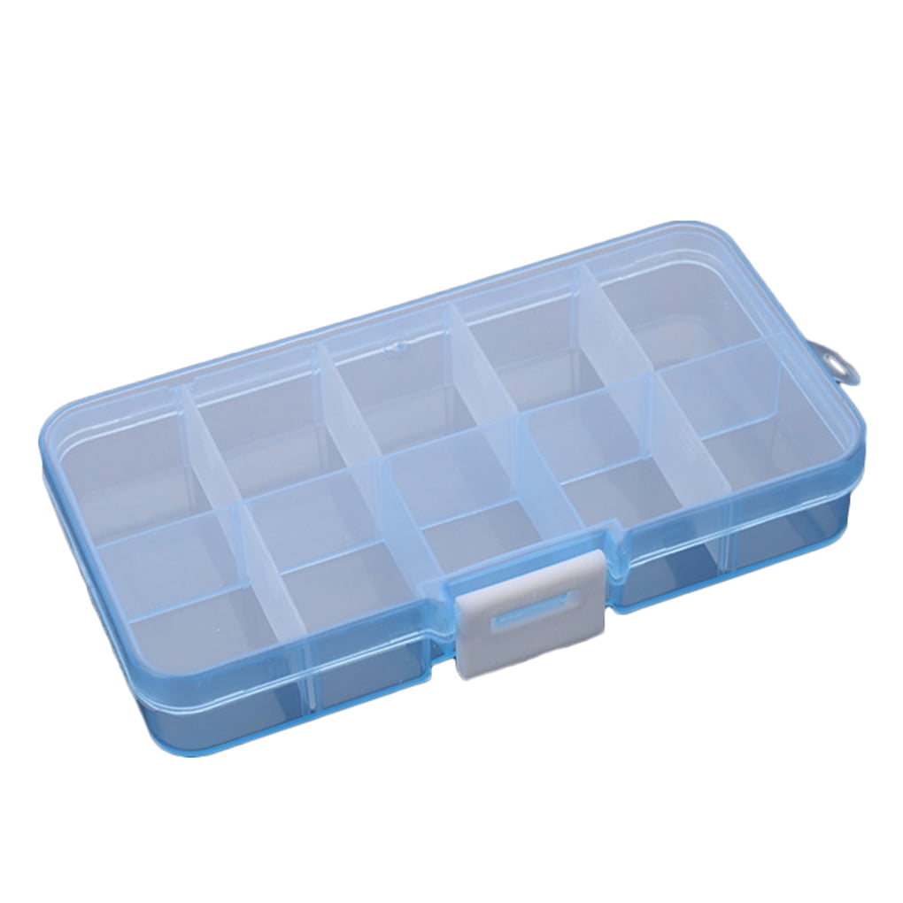 10 Grids Adjustable Transparent Plastic Storage Box for Small Component ...