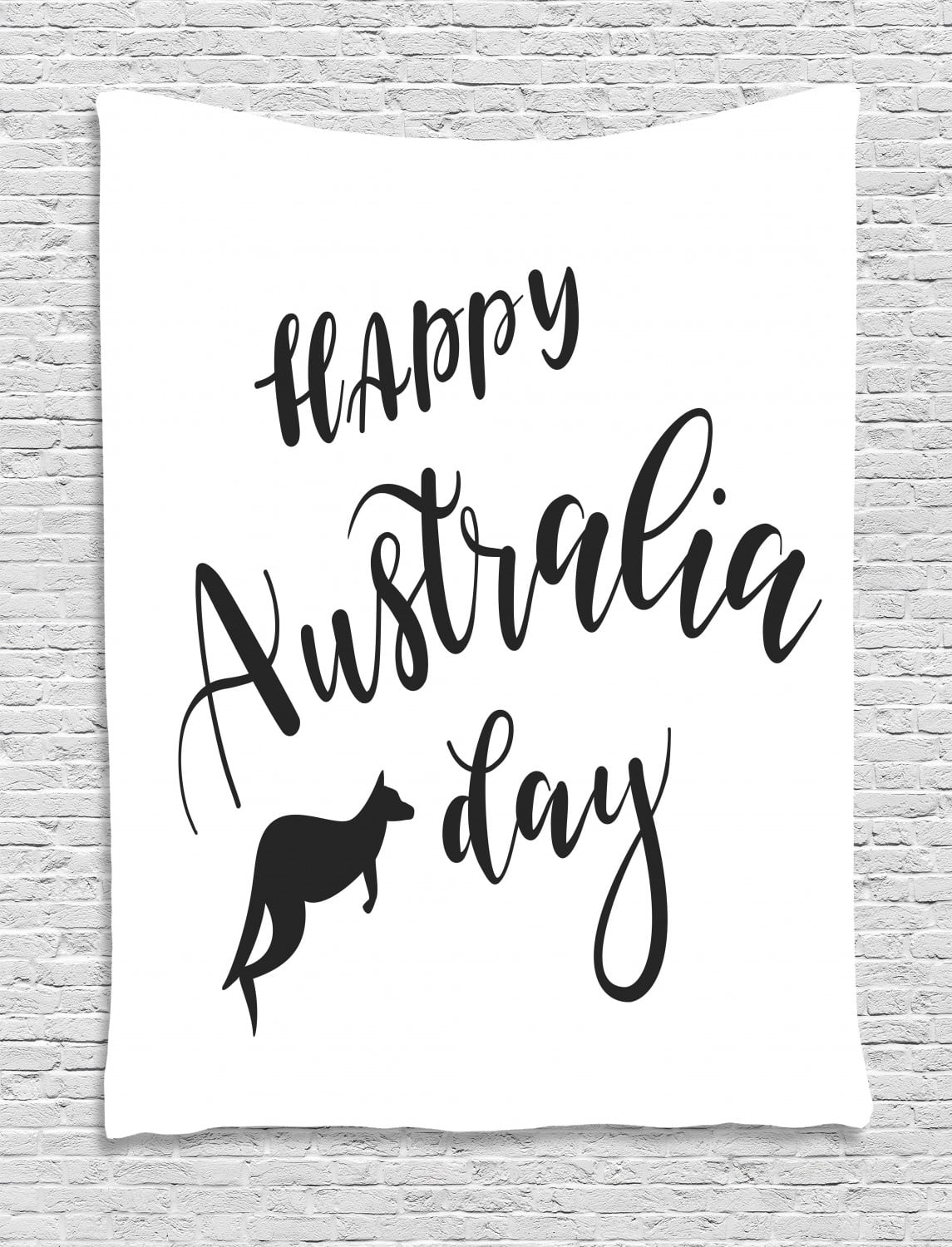 Australian Party Tapestry, Hand Lettering Style Happy Australia Day ...