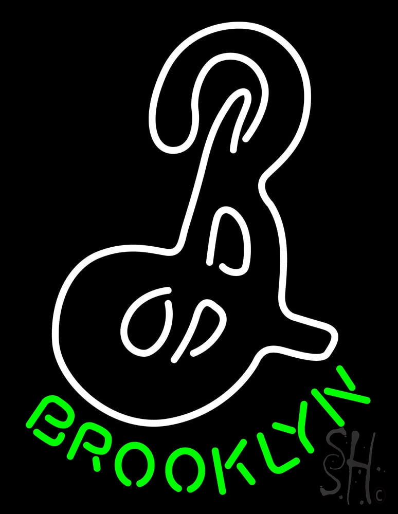 Brooklyn LED Neon Sign 19 x 15 - inches, Clear Edge Cut Acrylic Backing ...