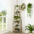 VECELO 6-Tier Corner Shelf, Multipurpose Triangle Bookshelf with ...
