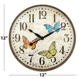 Westclox 12" Round Butterfly Wall Clock - Walmart.com