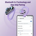 Open Ear Earbuds, Bluetooth 5.4 Headphones, HD Stereo Bass Wireless ...