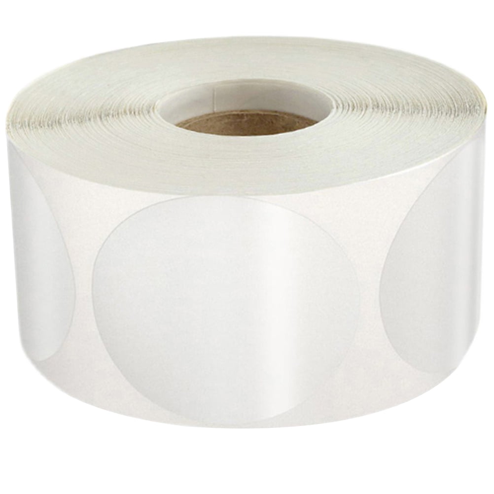 1 Roll of Clear Circle Stickers Round Clear Circle Stickers Clear Seal ...