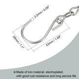 Uxcell 24cm Extension Lighting Chain S Hook Hanging Chains Silver 6 ...