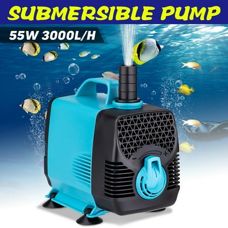220V Fish Water Pump 3000L/H Pond Aquarium Tank Waterfall Fountain ...