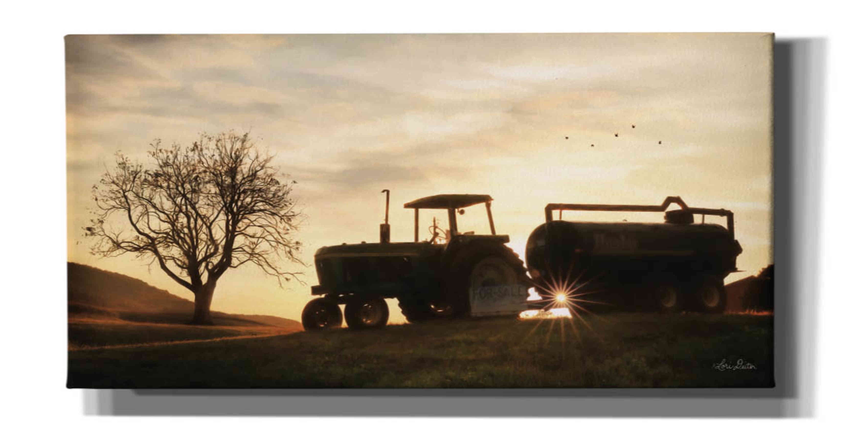 Epic Graffiti 'Tractor for Sale' by Lori Deiter, Canvas Wall Art, 40 ...